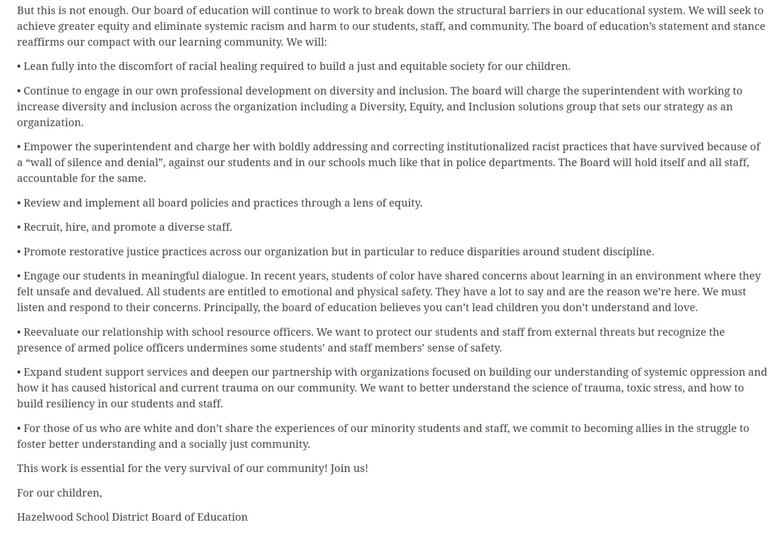 Hazelwood School District promises to lean into discomfort, promote ...