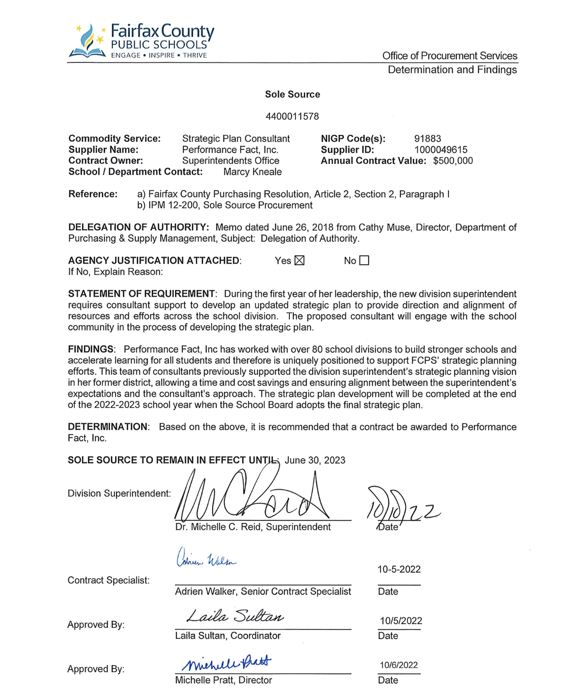 Fairfax County Public Schools awards sole source contract for $455,000 ...