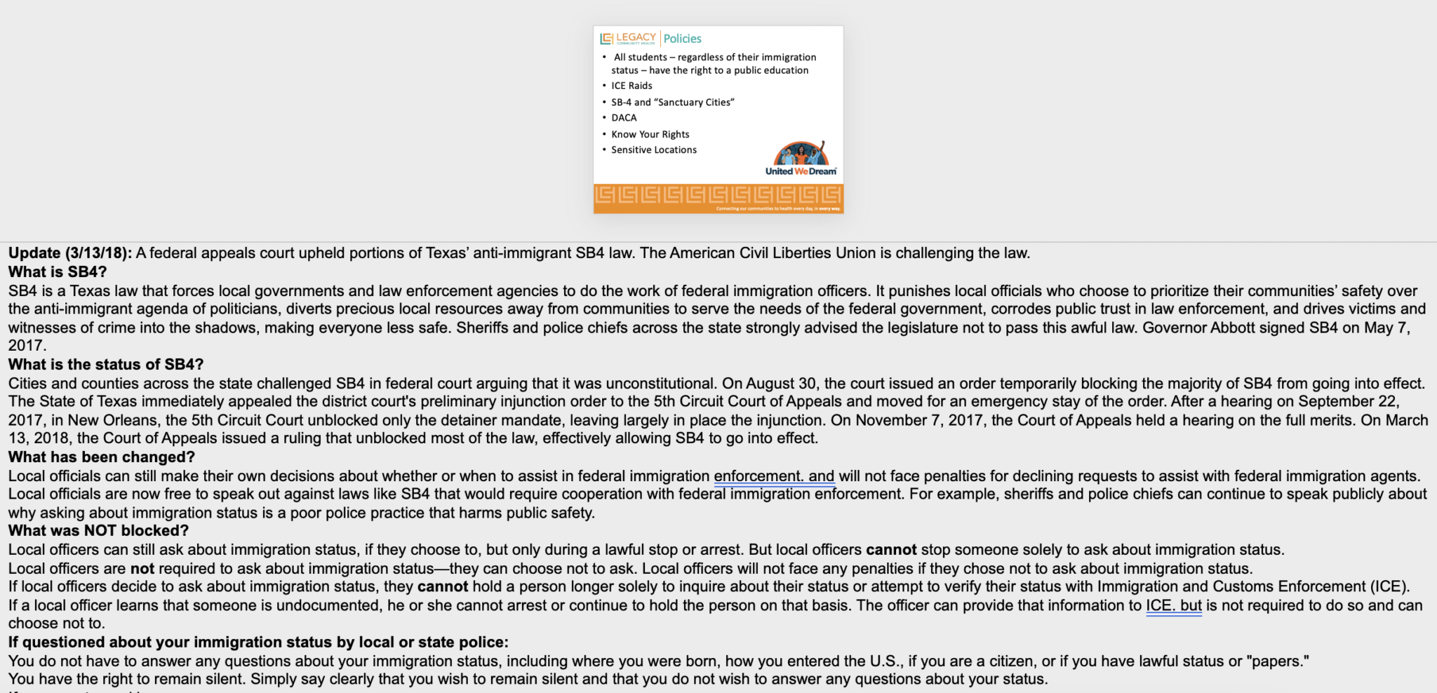 Houston-Area Health Clinic Presentation to Charter School Advises Staff ...