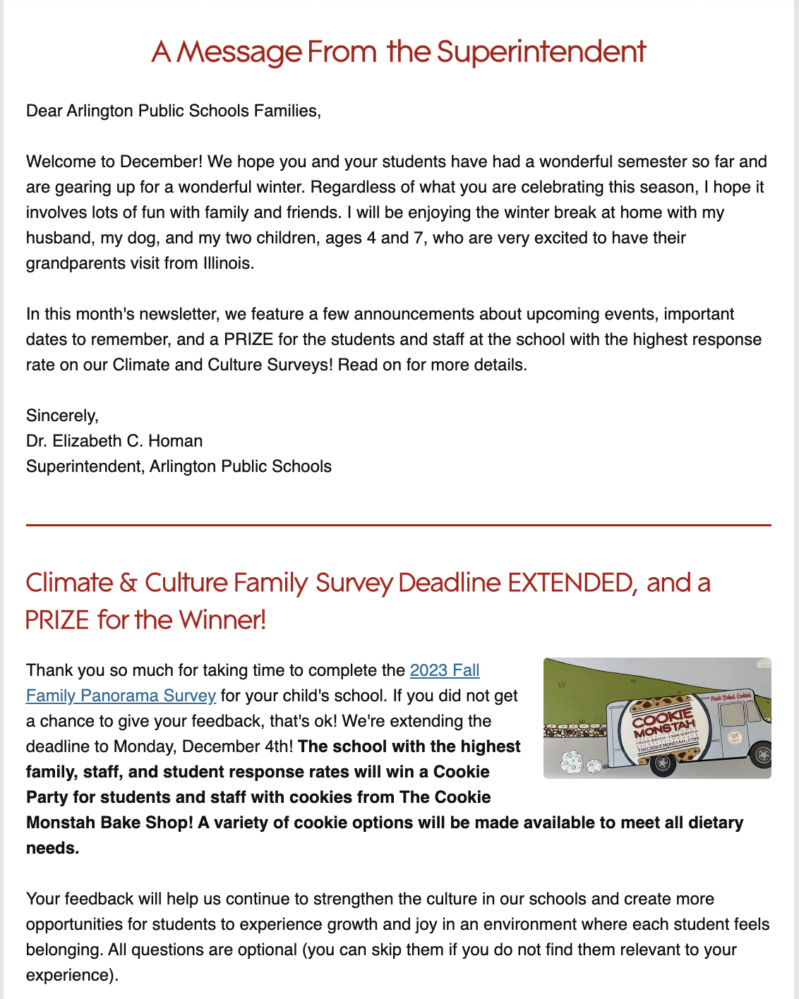 Arlington Public School District offers cookies to school with most ...