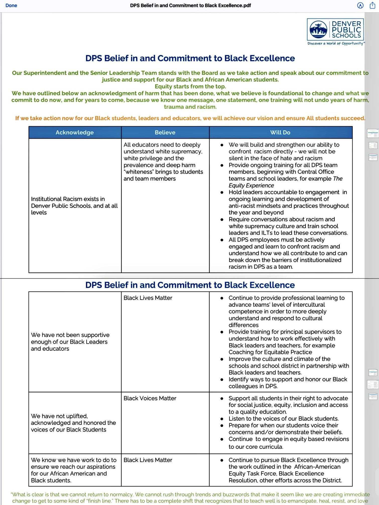 Denver Public Schools sent "Black Excellence" pledge to staff promoting ...