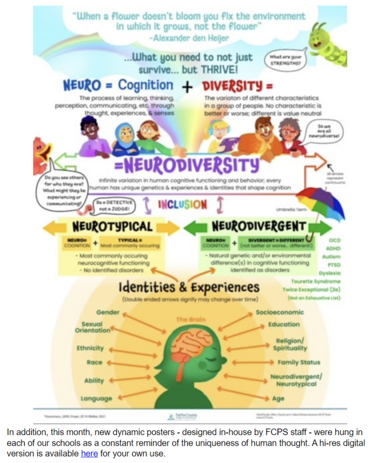 Fairfax County Public Schools has posters placed in schools promoting ...