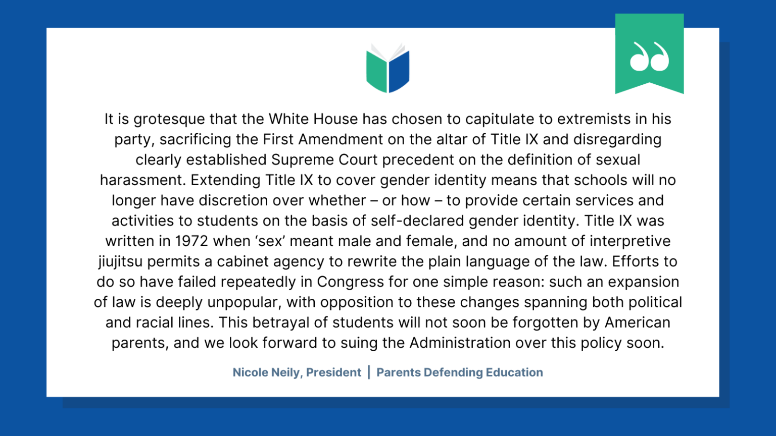 Parents Defending Education Responds to New Title IX Rule from U.S ...