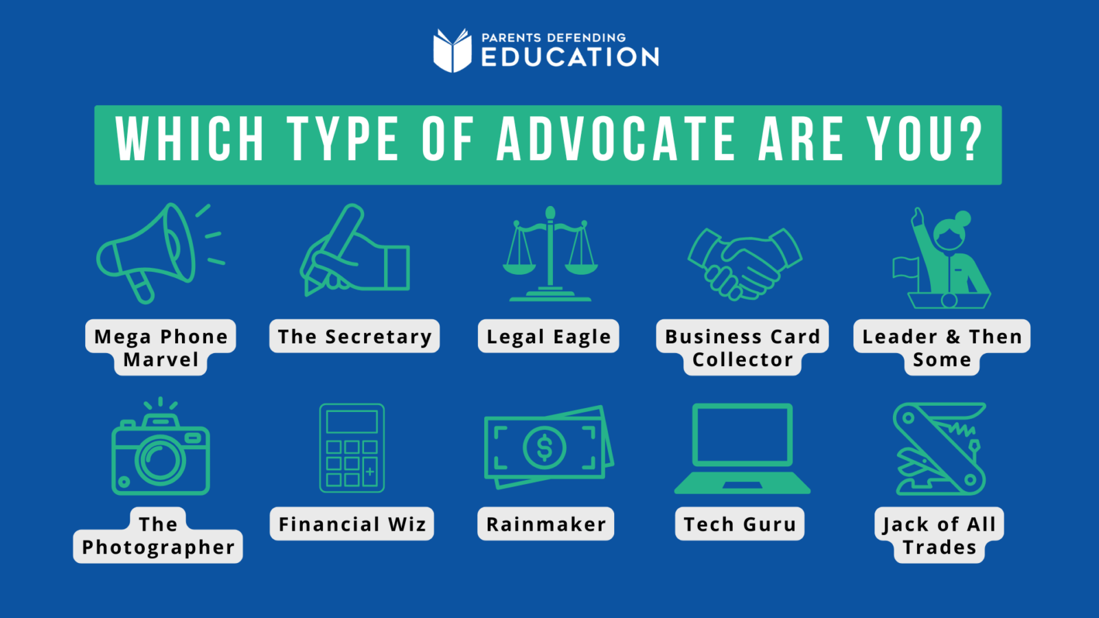 Which Type of Advocate Are You? - Parents Defending Education