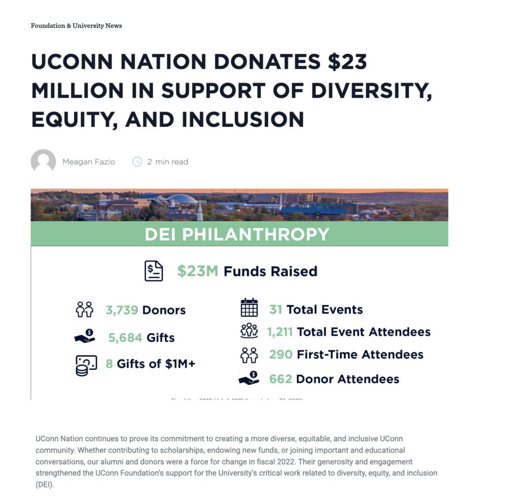 UNIVERSITY: Diversity, Equity, and Inclusion Funds and Fundraising ...